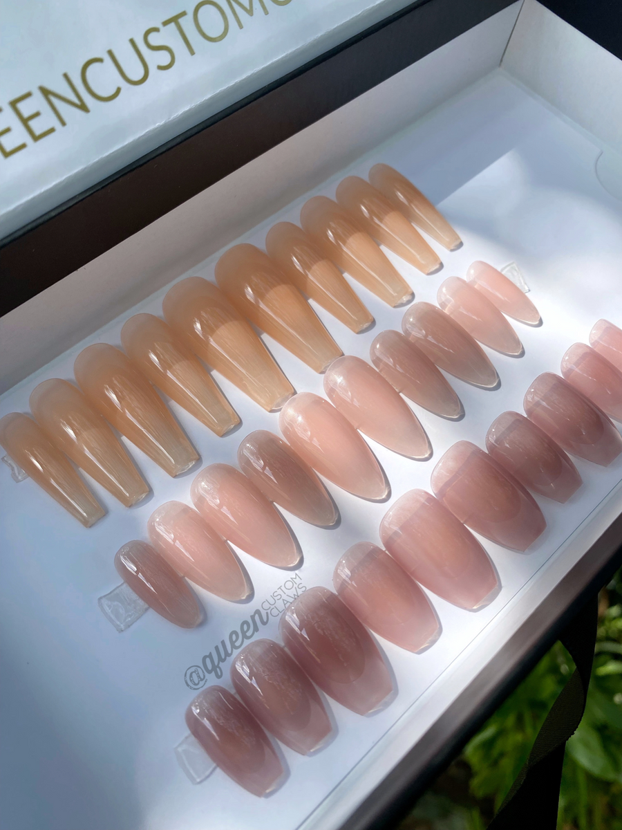 Lip Gloss : Jelly Aura Ombré press-on nails – Queen Custom Claws